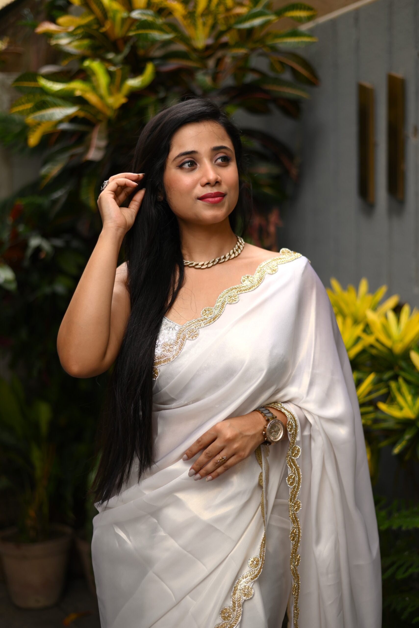 Partywear Shiny Saree With Satin Blouse Piece – myGondrila
